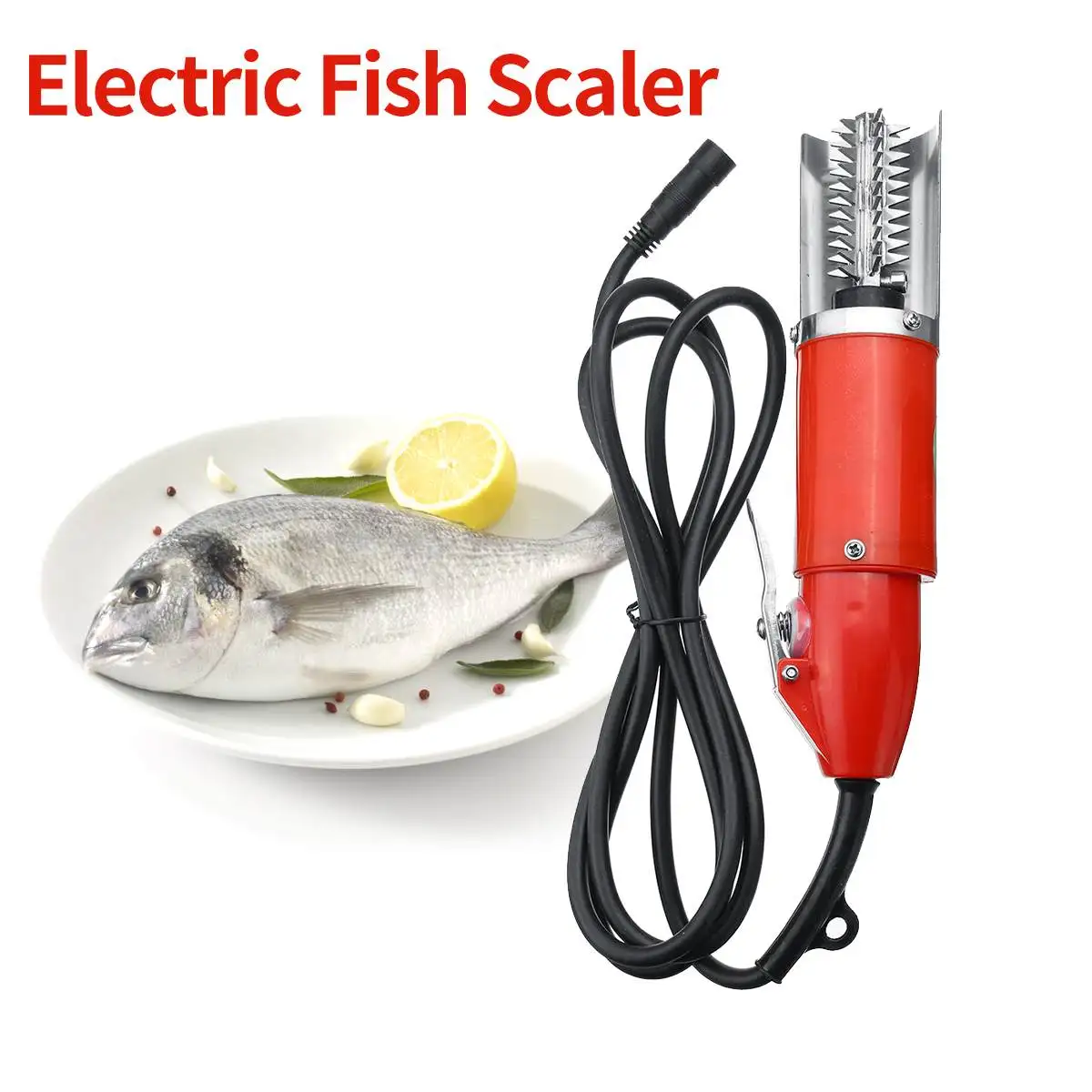 120w Waterproof Electric Fish Scale Scraper Fishing Scalers Clean Easy ...