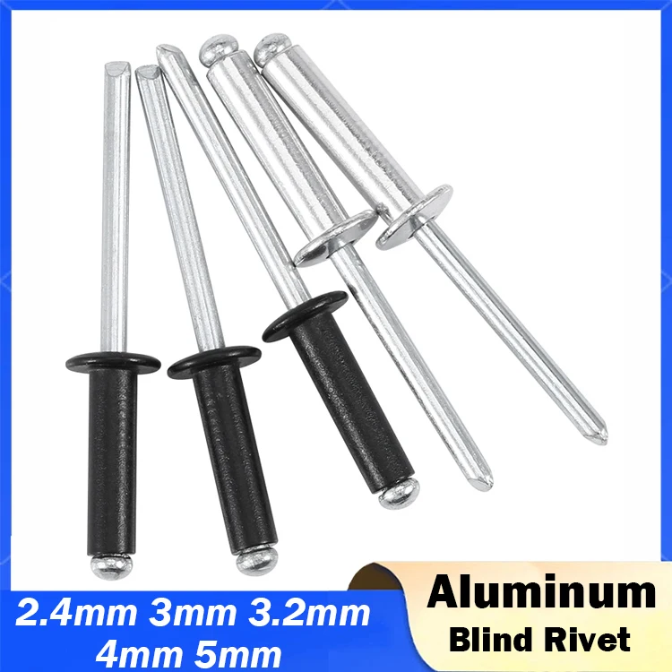 Blind Pop Rivet Aluminum Alloy Rivet 2.4mm 3mm 3.2mm 4mm 5mm Bolt Iron ...