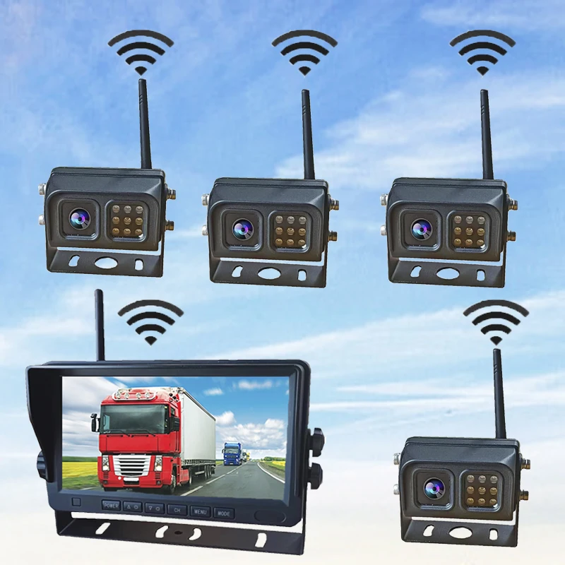 Vehicle-mounted-Wireless-Camera-Vehicle-Driving-Recorder-Truck-Black ...