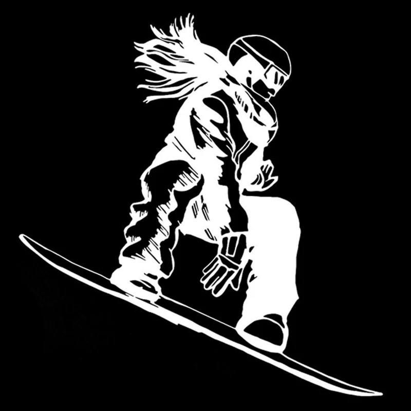 Girl Snowboarding Clipart