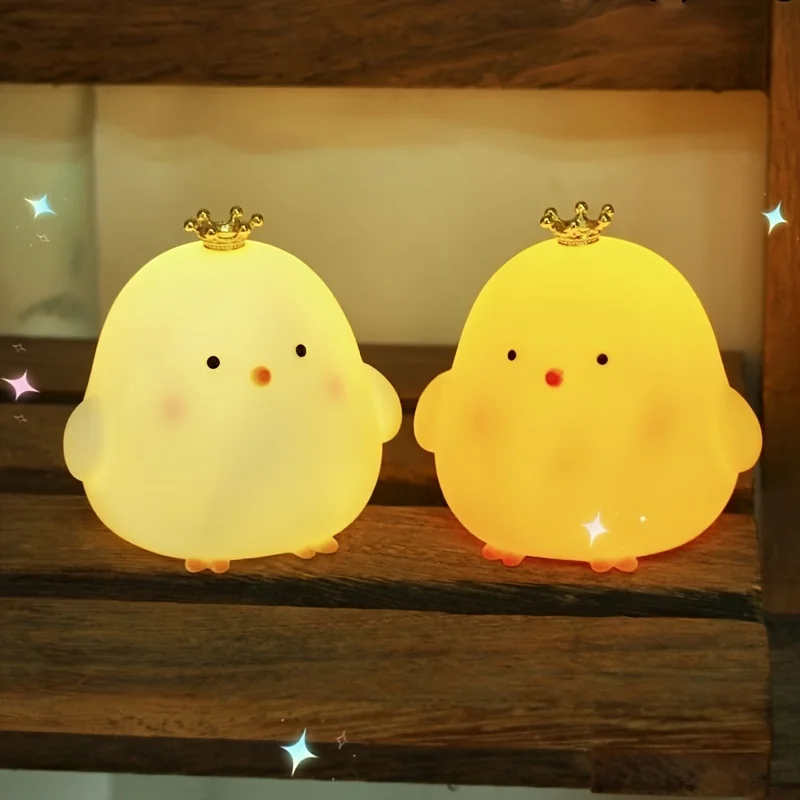 Crown-Chick-Night-Light-Bedroom-Decoration-Cute-Cartoon-Animal-Night ...