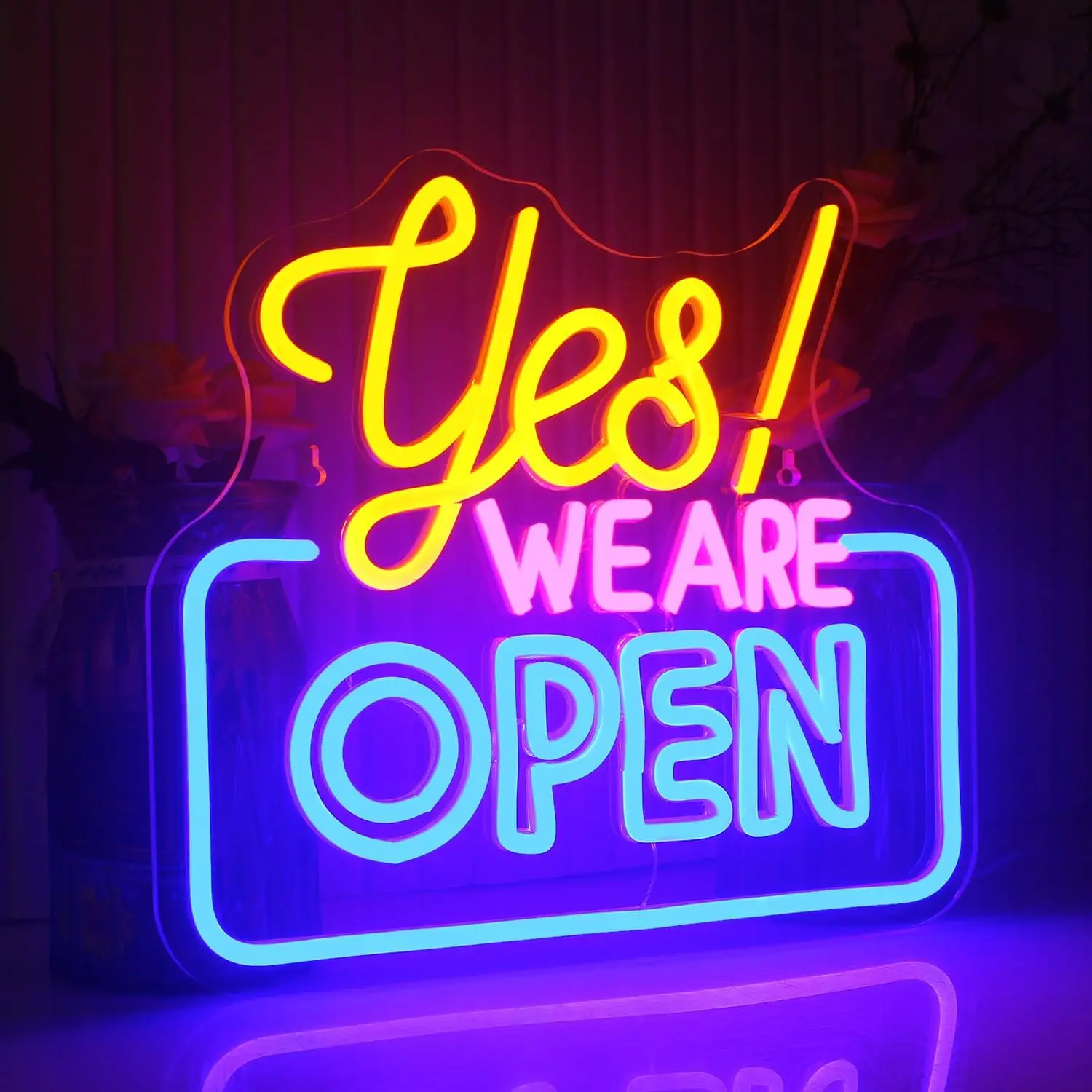 Yes-We-Are-open-Neon-Signs-Dimmable-Led-Light-Business-Advertisement ...