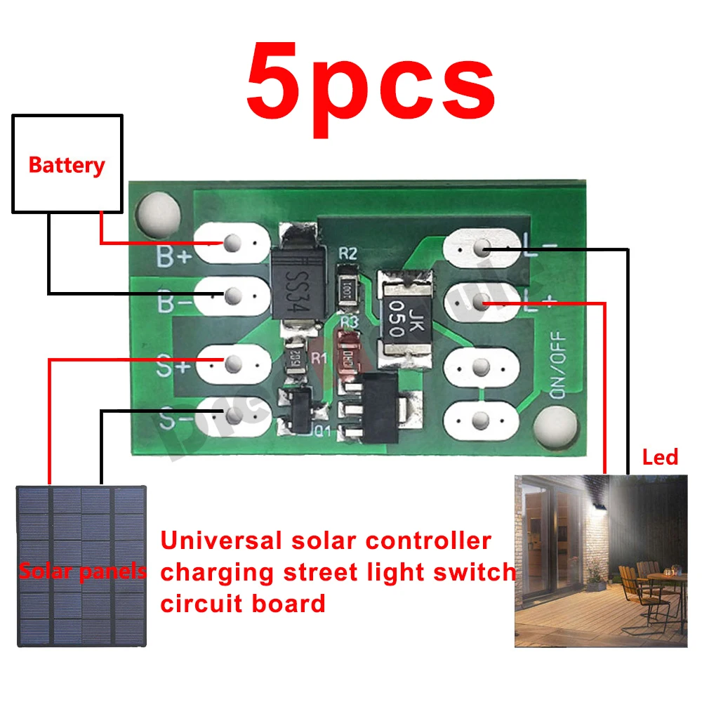 New-Solar-Controller-12V-3-7V-7-4V-11-1V-Lithium-Battery-Solar-Lawn ...
