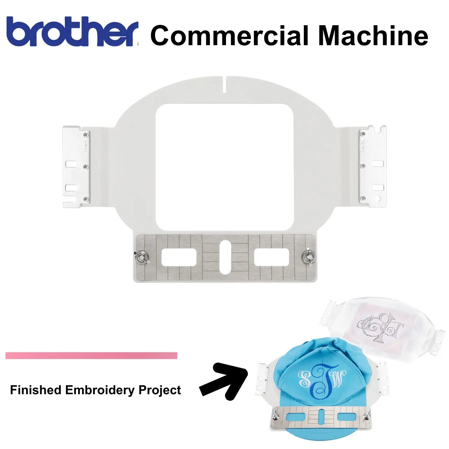 Sewtalent Multi-Needle Flat Metal Hat Cap Hoop for Brother PRS100 VR ...