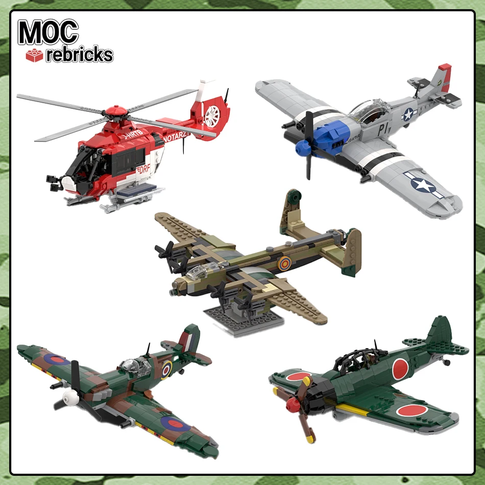 WW2-Military-Series-MOC-Bricks-Small-Aircraft-Can-Carry-Soldiers-DIY ...