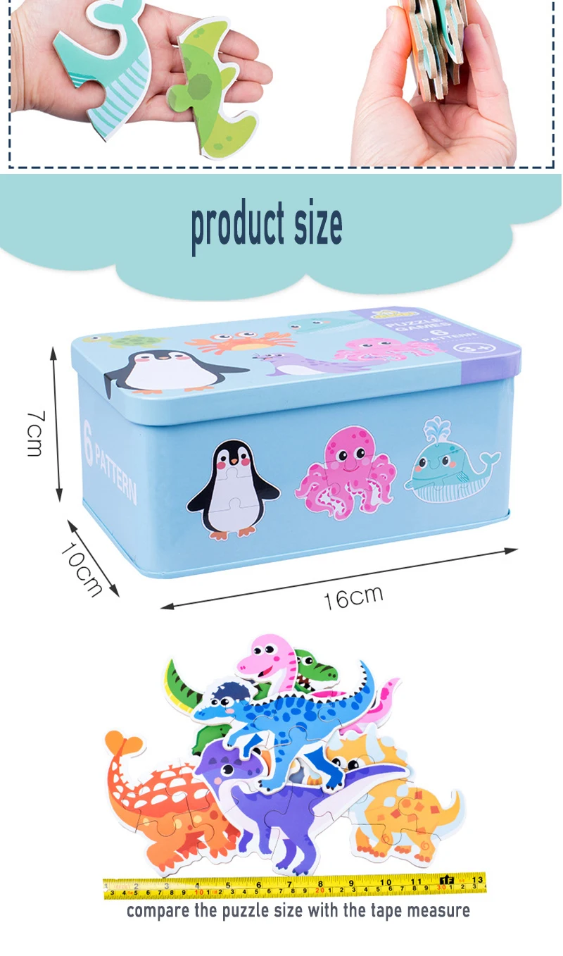 Faune - Puzzle Créatif De Bois Et En Boîte De Métal Pour Enfant, Jeu ...