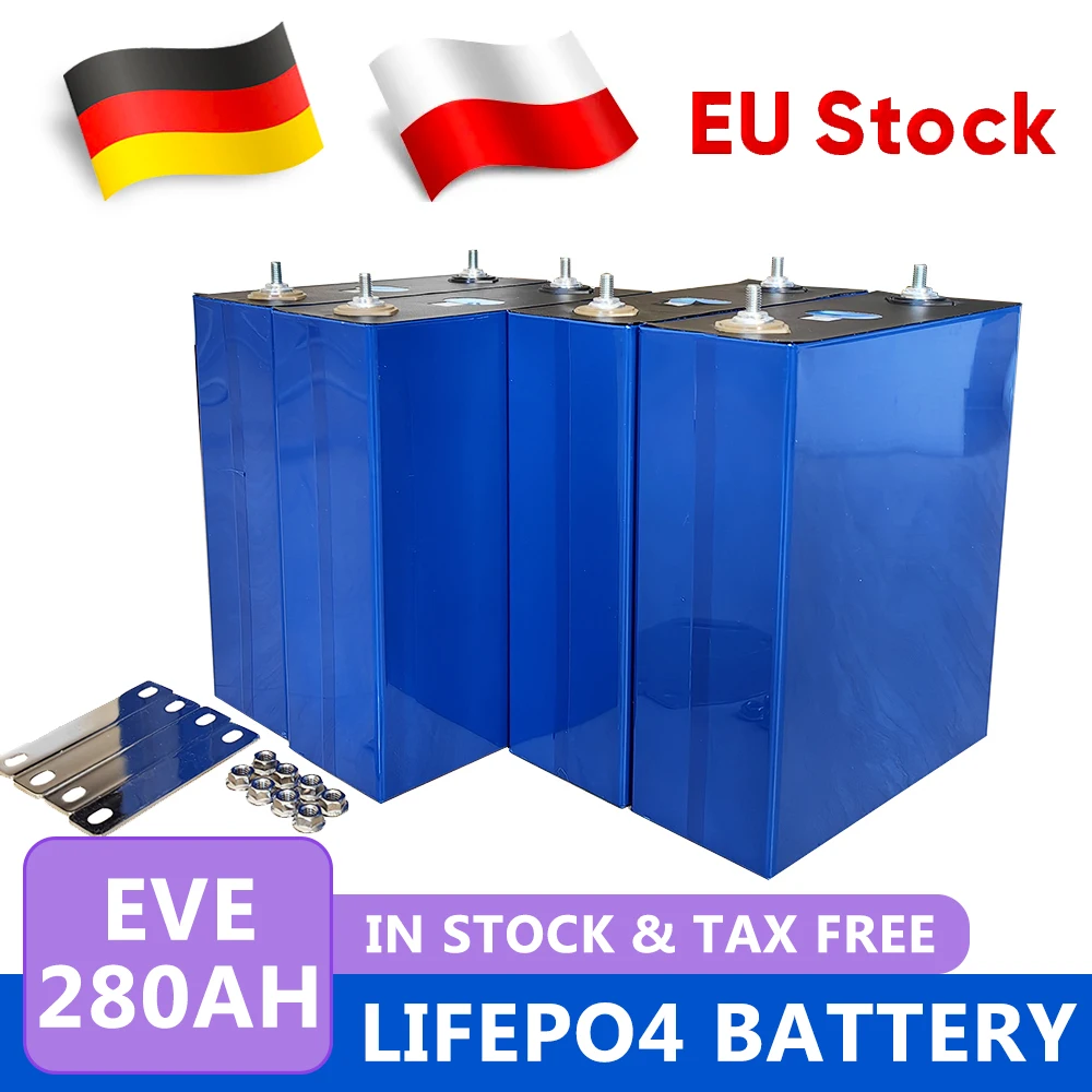Grade-A-Battery-EVE-280AH-12V-24V-Battery-Lifepo4-Rechargable-Batteries ...