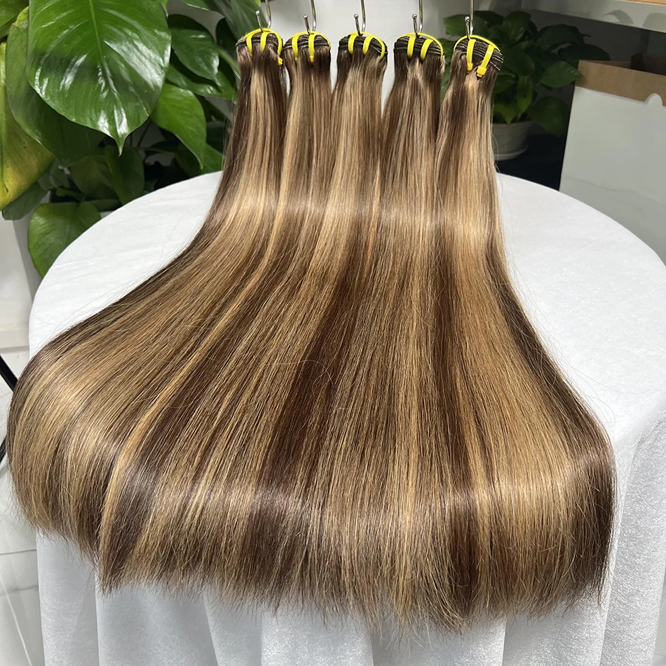 Extensions-de-cheveux-humains-vierges-droites-pour-femmes-faisceaux-de ...