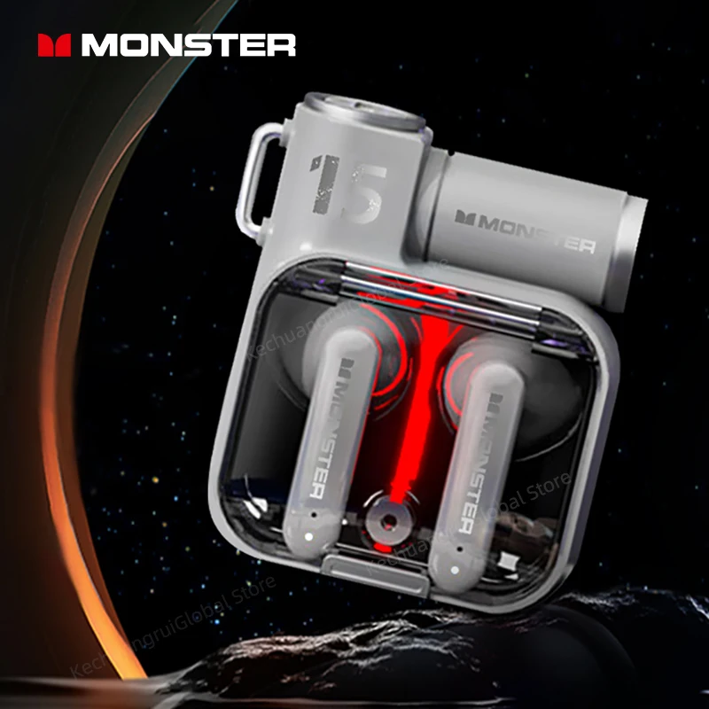 Original Monster XKT15 Wireless Bluetooth 5.3 Earphones TWS Gaming ...
