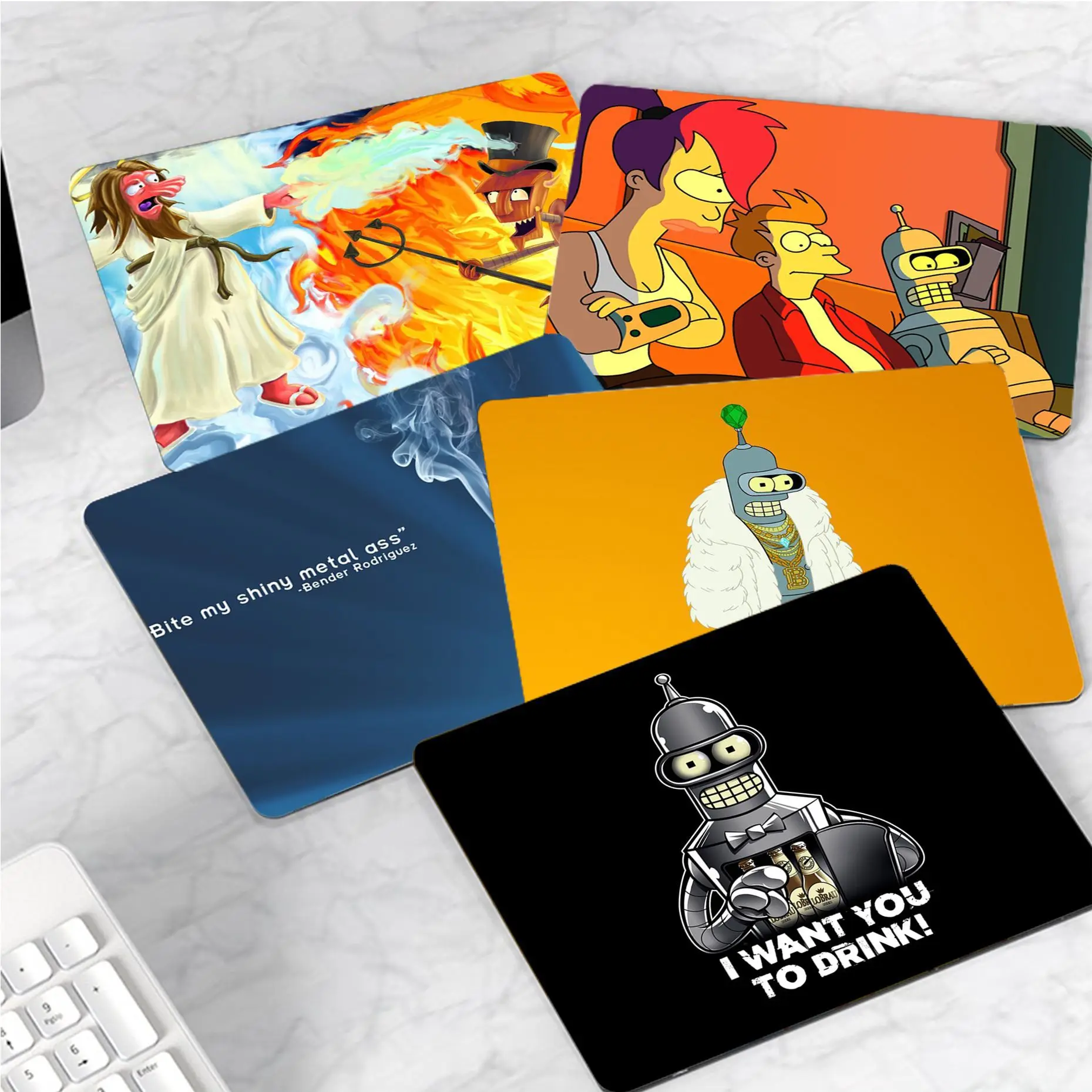 MINISO-F-futurama-Bender-DIY-Gaming-Mouse-Pad-Gamer-Desk-Mat-Keyboard ...