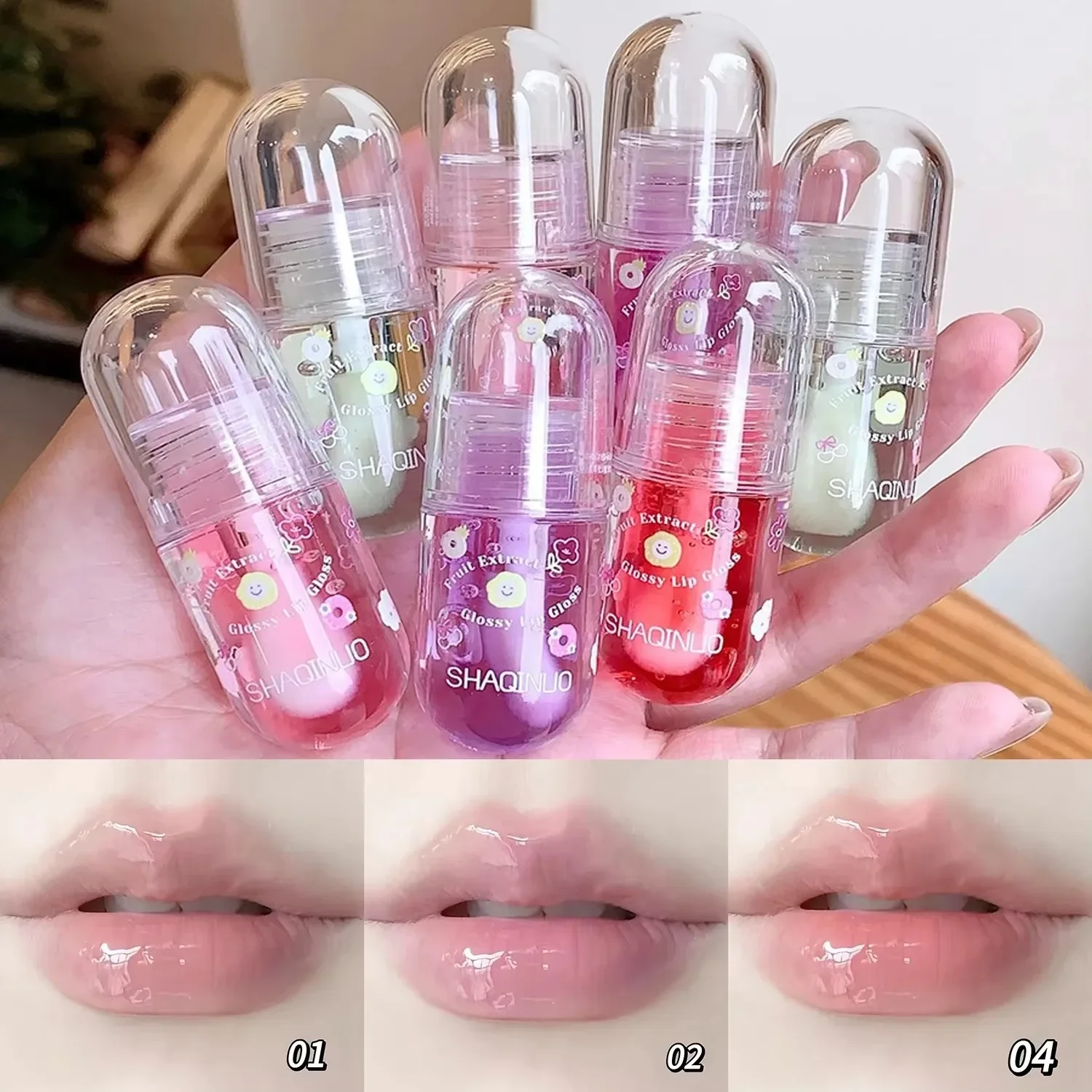 Glass-Water-Glossy-Lip-Gloss-Full-and-Plumping-Lip-Balm-Hydrating ...