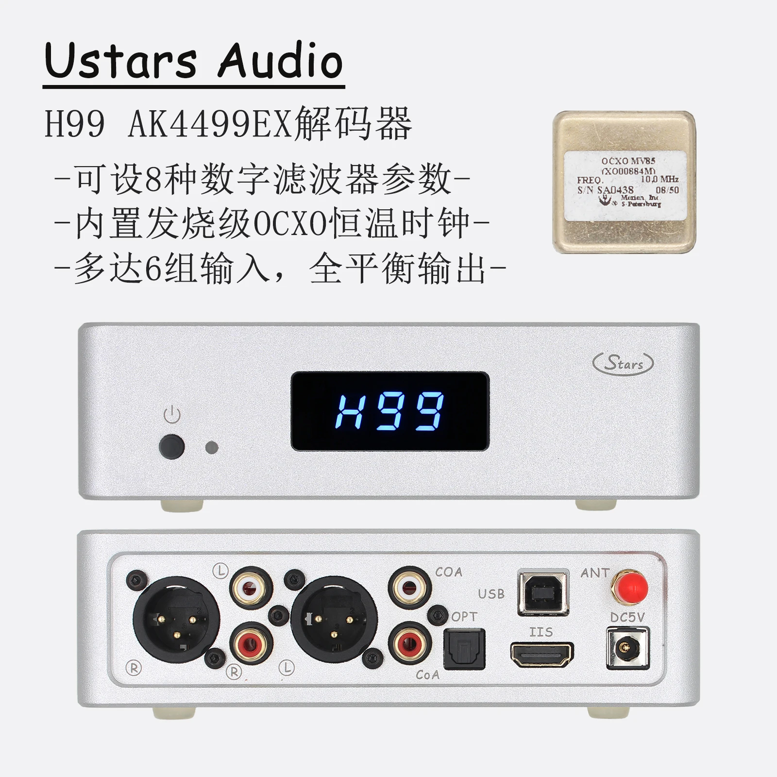 H99 flagship AK4499EX fully balanced hifi fever DAC decoder OCXO ...