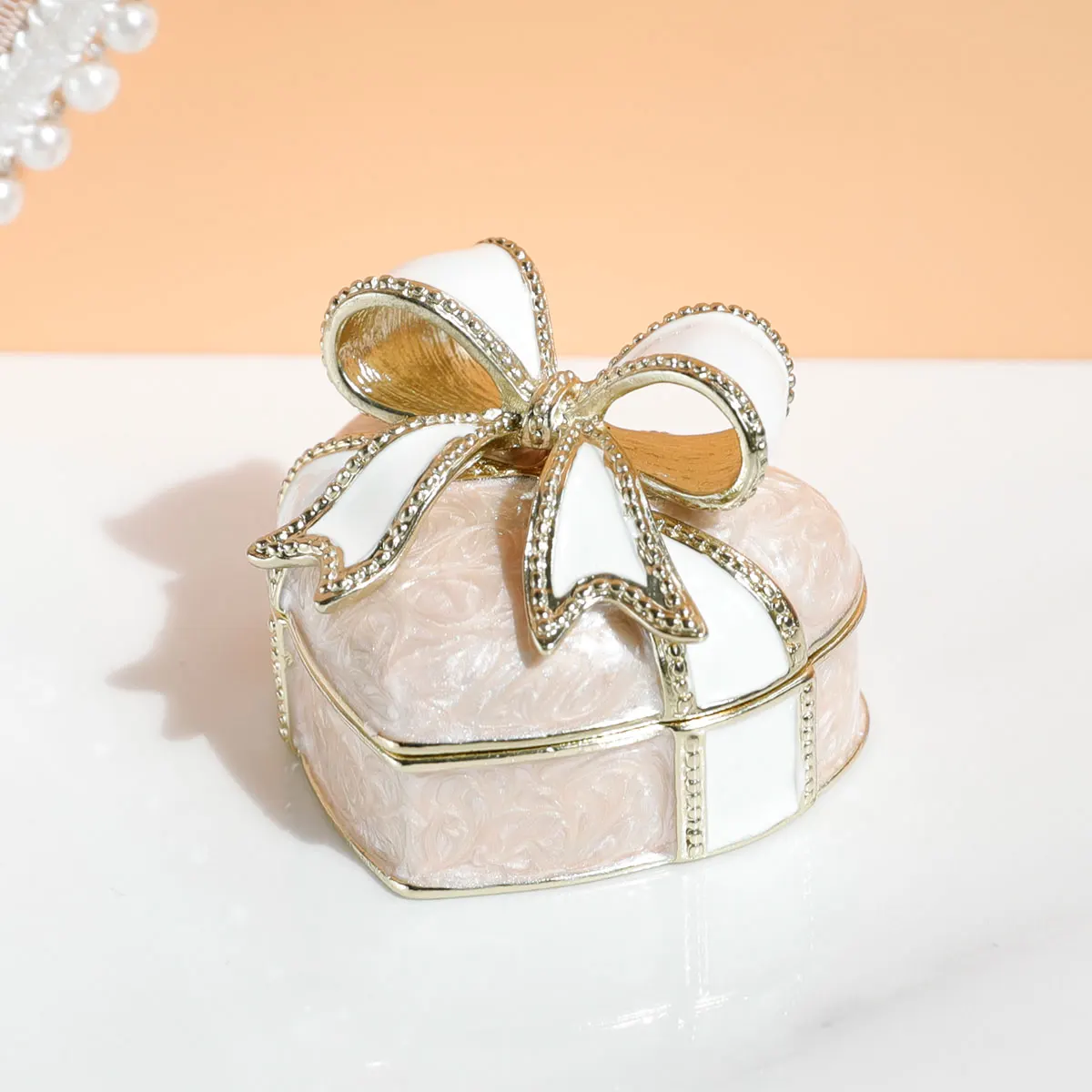 Heart-Shape-Vintage-Trinket-Boxes-Hinged-Collectible-Bow-knot-Decor ...