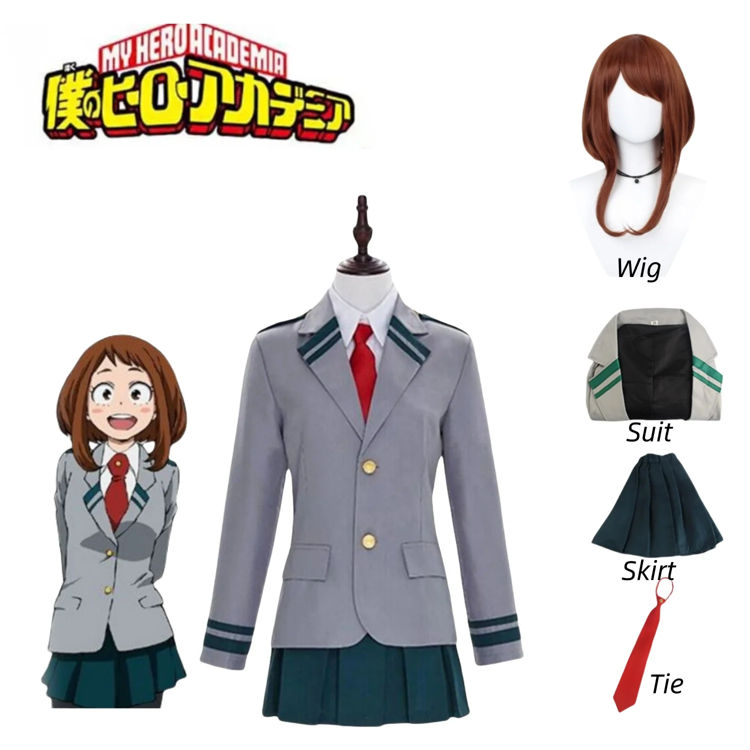 My-Hero-Academia-Anime-Uraraka-Ochako-Cosplay-Costume-School-Uniform ...