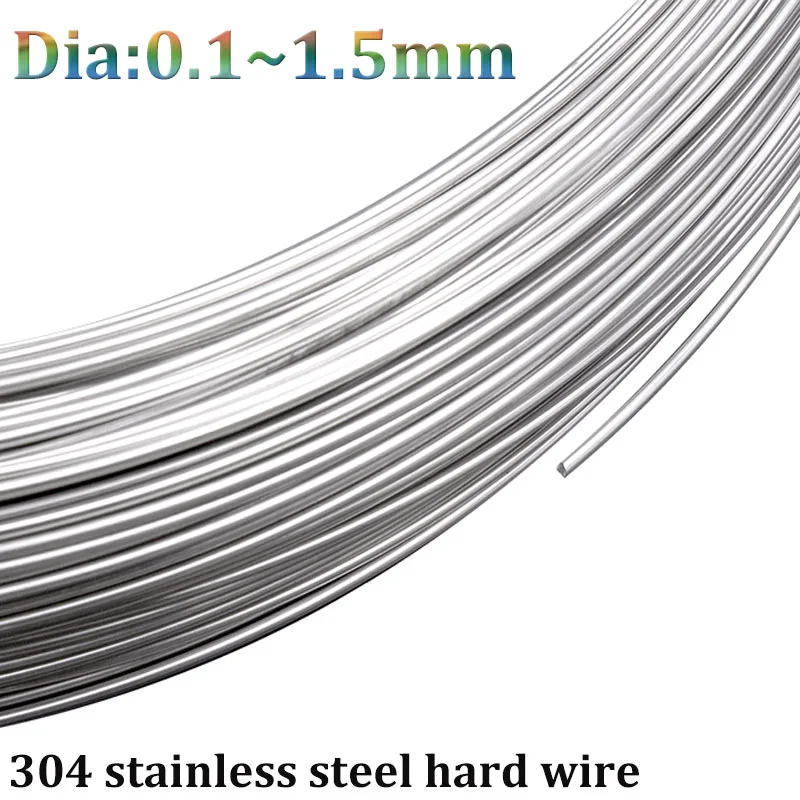 10Meter 304 Stainless Hard Steel Wire Single Strand Lashing Hard Iron ...