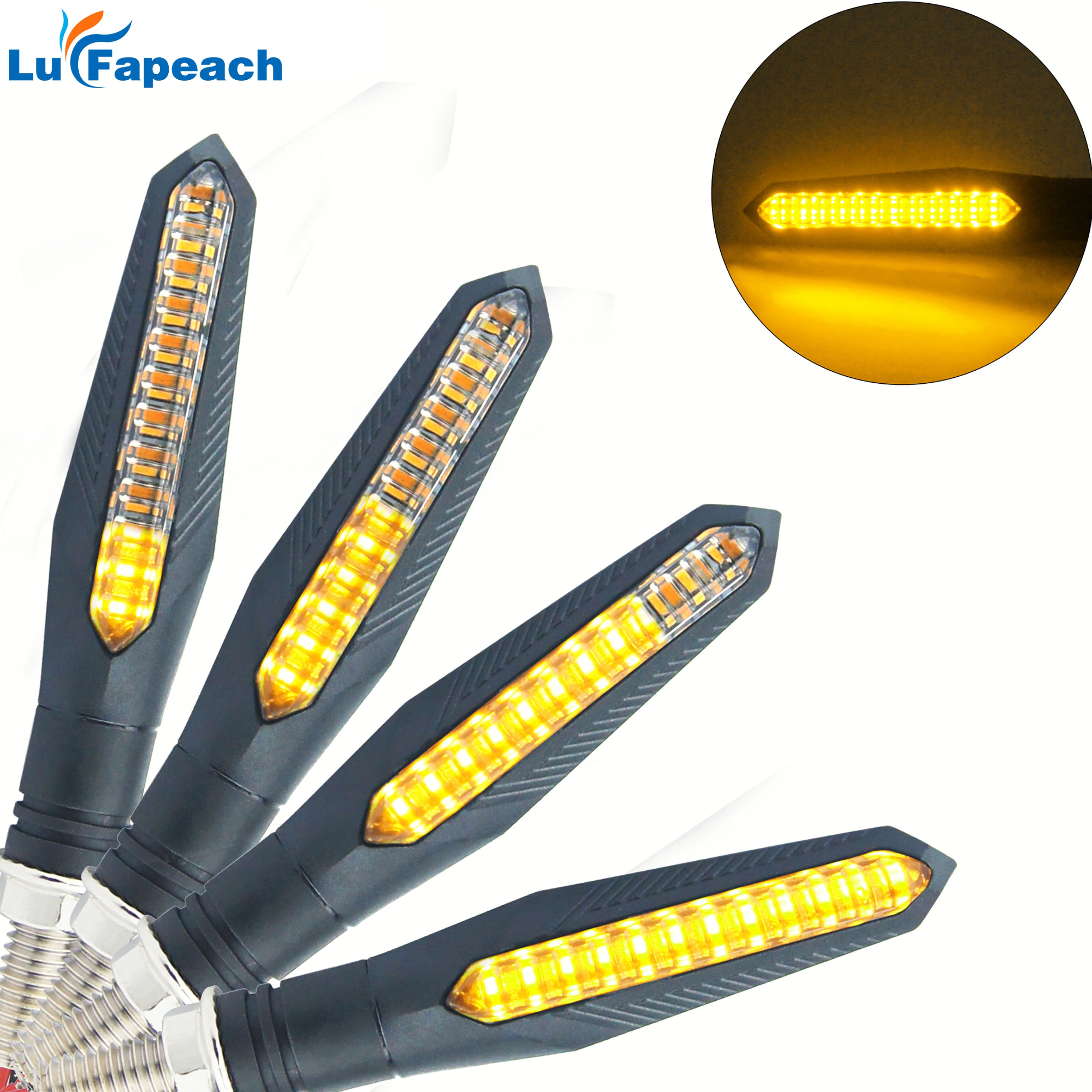 4Pcs/2Pcs LED Turn Signals Indicator Motorcycle Flasher Relay Arrow ...