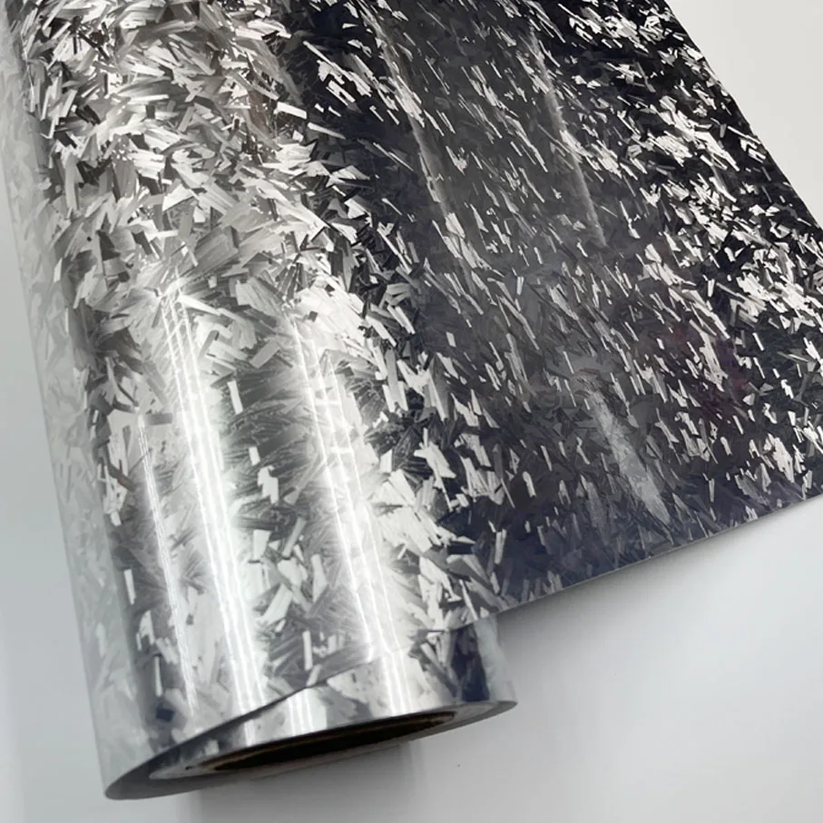 High-Glossy-Electroplated-Forged-Carbon-Fiber-Silver-Stickers-on-Car ...