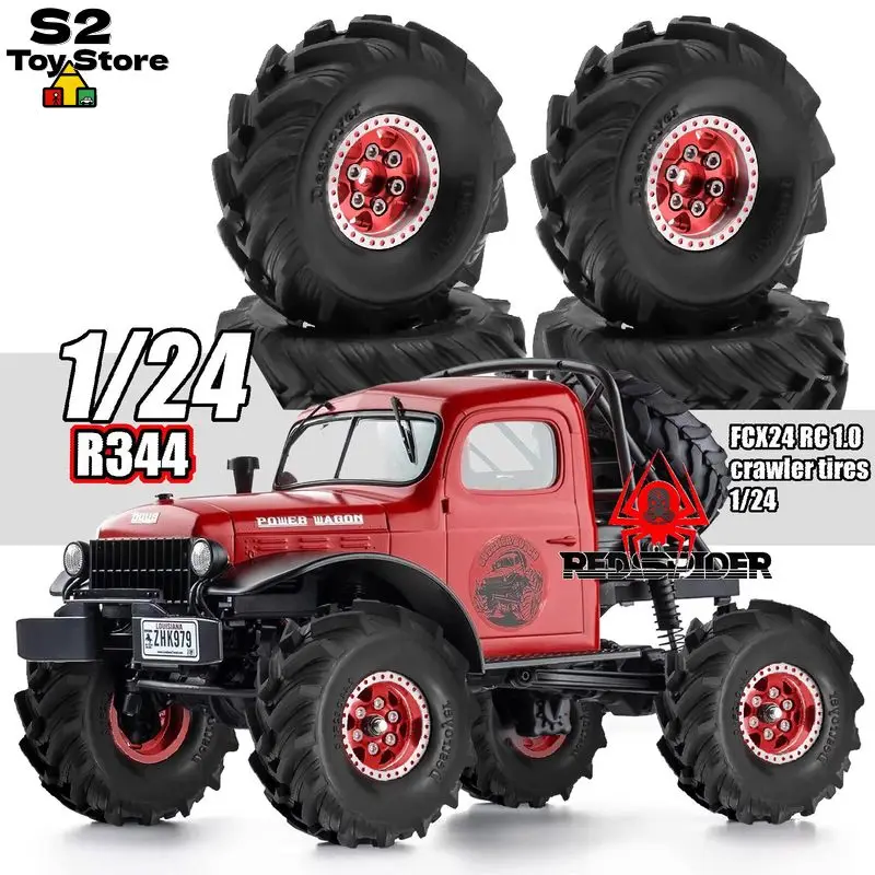 Red Spider 1/24 RC Crawler Metal Wheels And Tires R344 Fit For FMS ...
