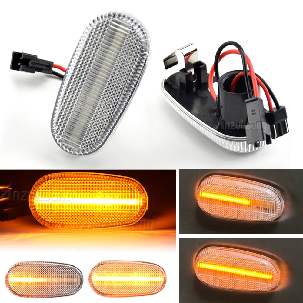Flashing LED Sequential Side Marker Light Dynamic Turn Signal Blinker ...