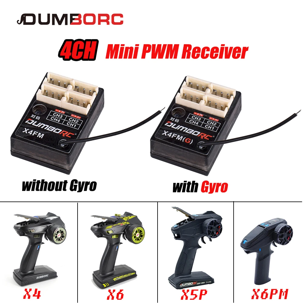 DumboRC-X4FM-X4FMG-Gyro-Mini-Receiver-4CH-PWM-for-Dumbo-X6-X6PM-X5P-X4 ...