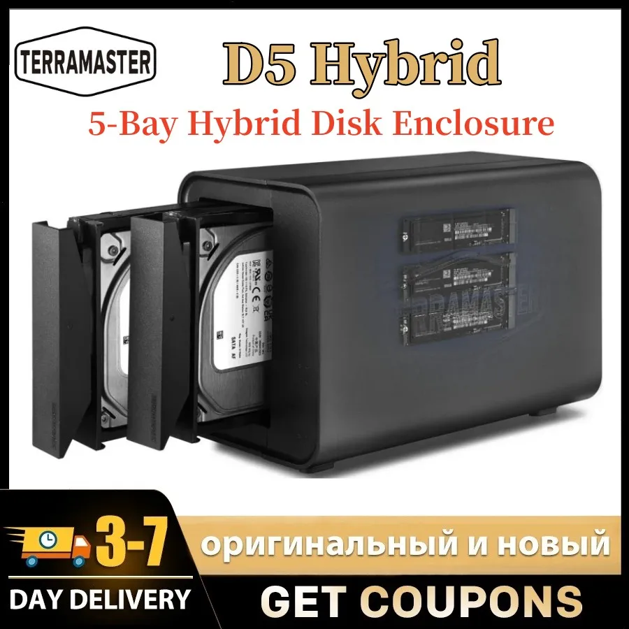 TERRAMASTER-D5-Hybrid-5-Bay-Hybrid-Disk-Enclosure-USB-3-2-Gen-2-10Gbps ...