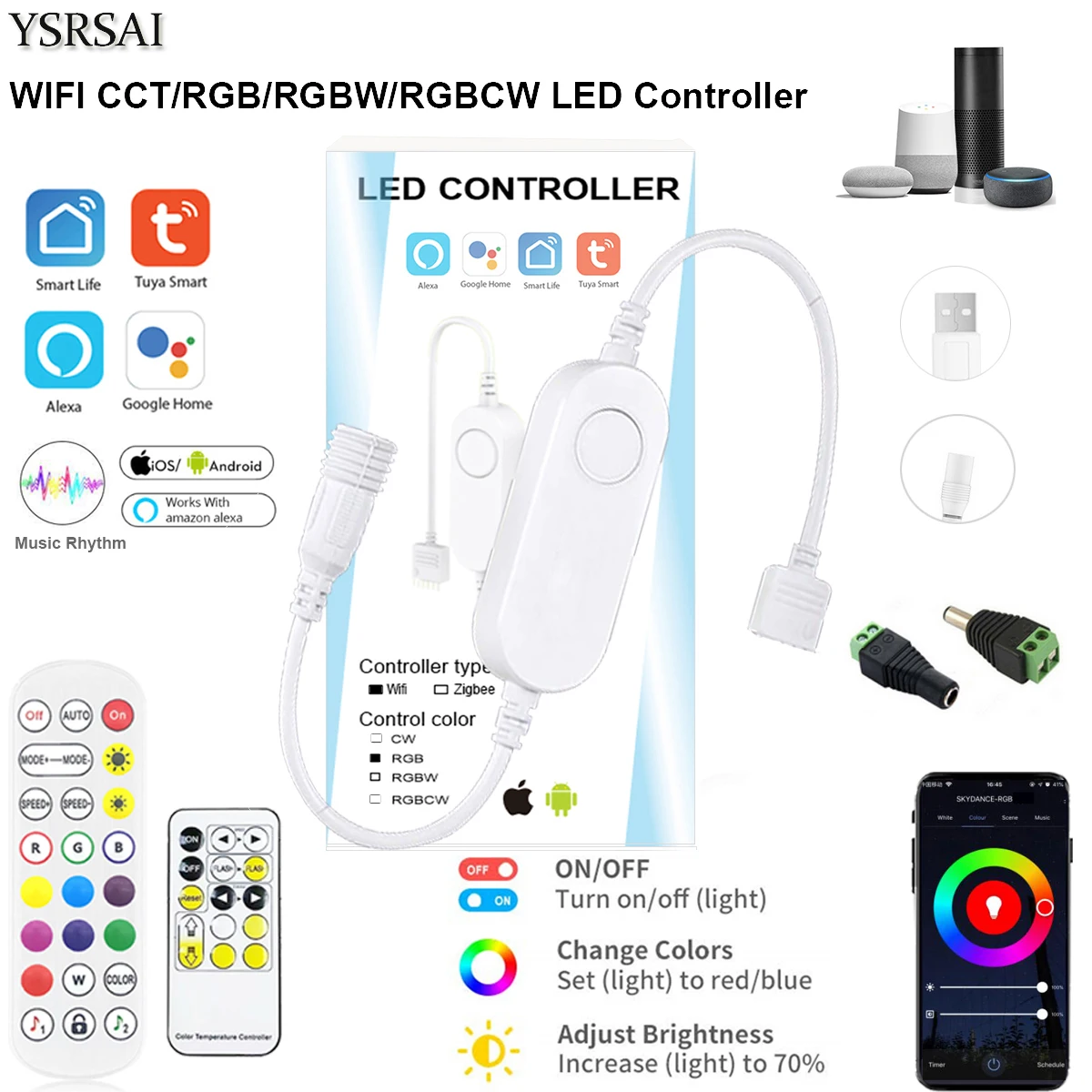Tuya-Smart-Life-APP-5-24V-Wifi-DW-CCT-RGB-RGBW-led-Light-Strip-Wireless ...