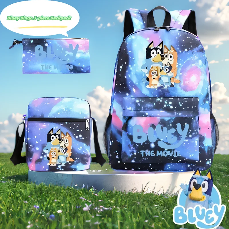 Anime-Bluey-Bingo-3-piece-Backpack-For-Boys-And-Girls-Casual-With ...