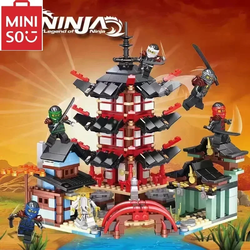 MINISO-Disney-DIY-737pcs-Temple-of-Ninja-Smaller-70751-Version-Building ...