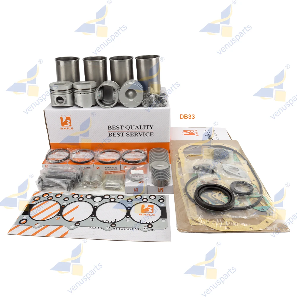 For-Doosan-DB33-DB33A-Overhaul-Rebuild-Kit-Piston-Rings-Cylinder-Liner ...