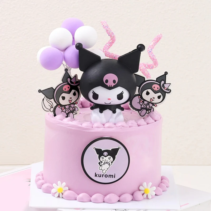 Kuromi-Cake-Topper-Anime-Sanrio-Action-Figure-Flag-Happy-Birthday ...