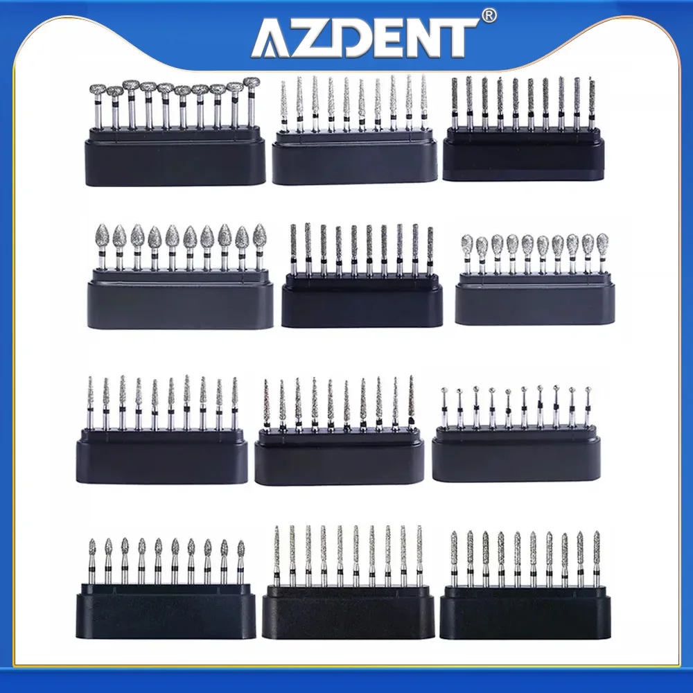 Azdent-Dental-Diamond-Burs-V-rios-Modelos-Caixa-De-Armazenamento-Preto ...