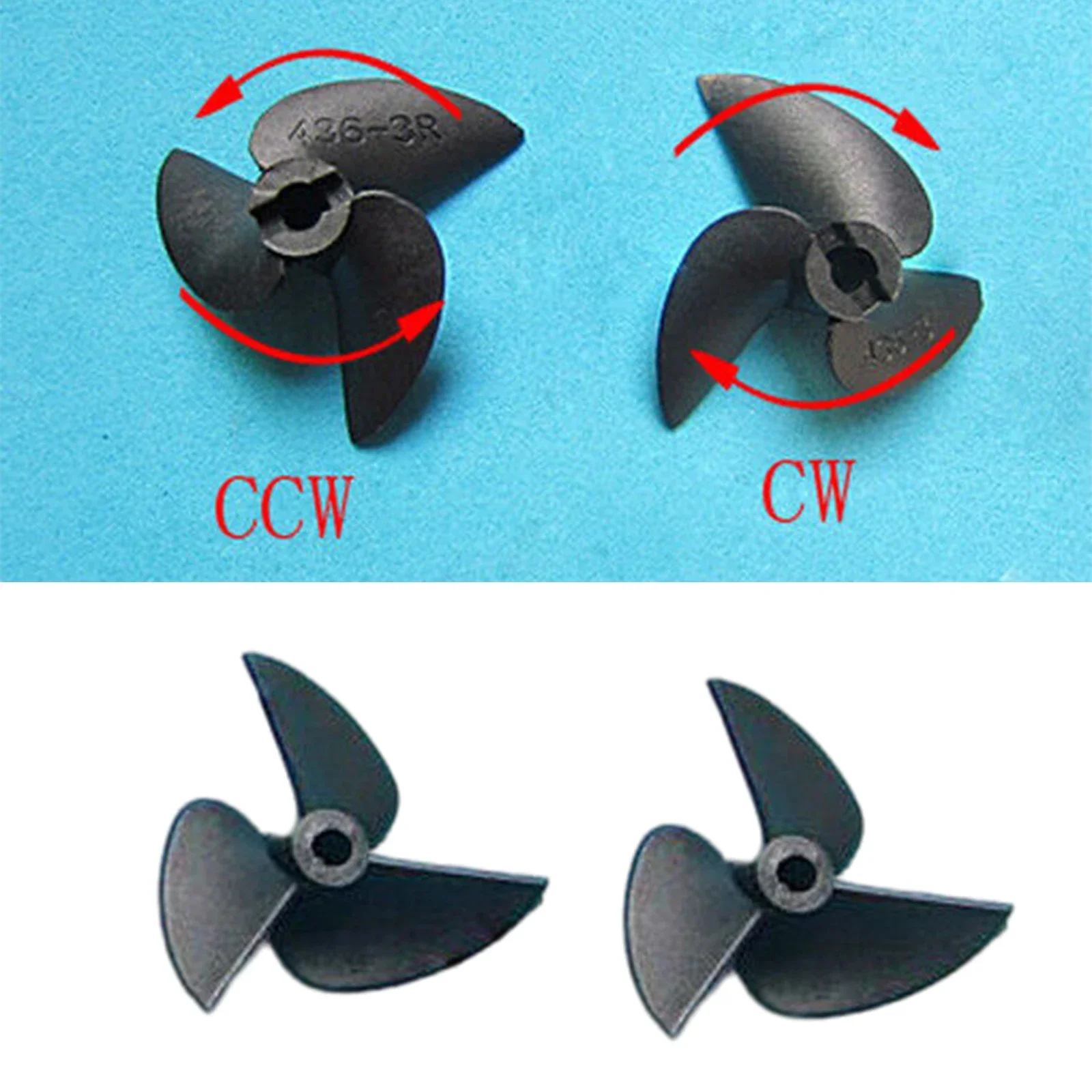 2pcs 3-Blade Nylon Propellers 32mm 36mm Pitch 1.4 for 3mm/4mm Shaft RC ...