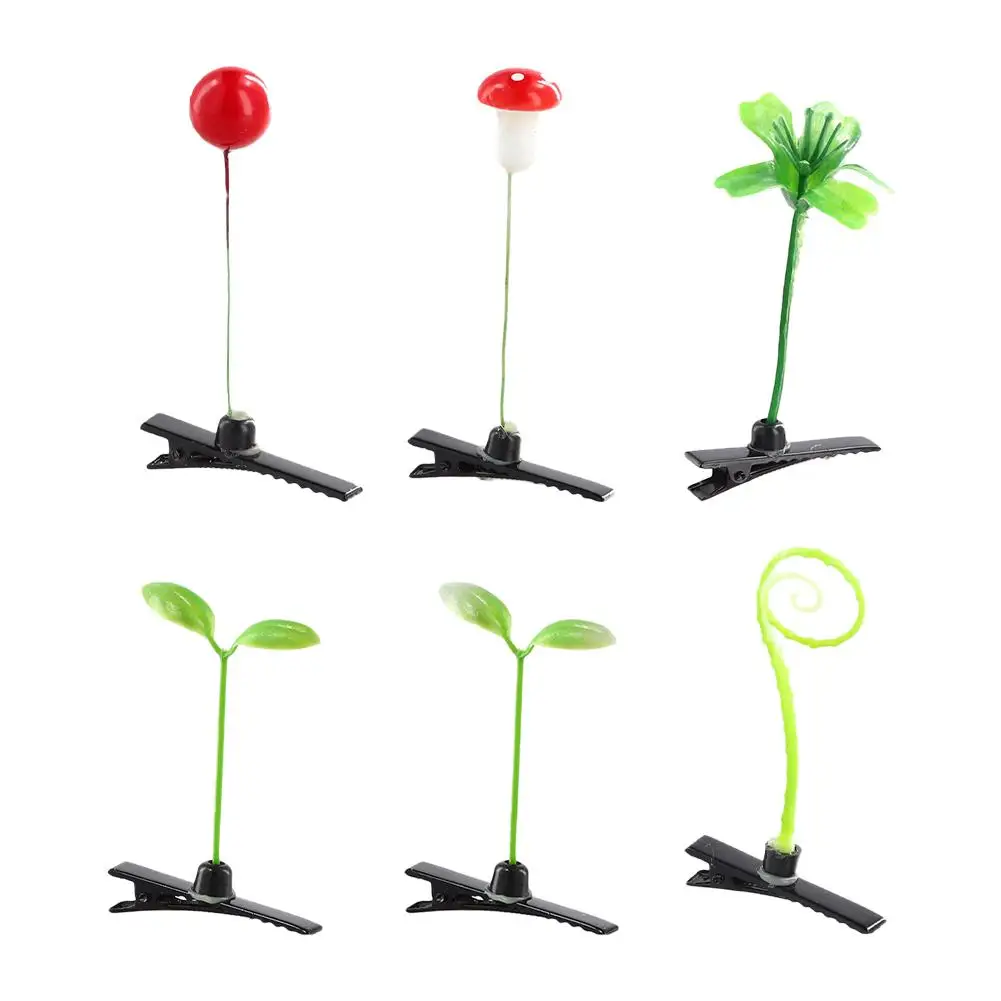 5pcs-Sprout-Grass-Hair-Clip-Plant-Bean-Sprout-Clip-Hair-Korean-Hair ...