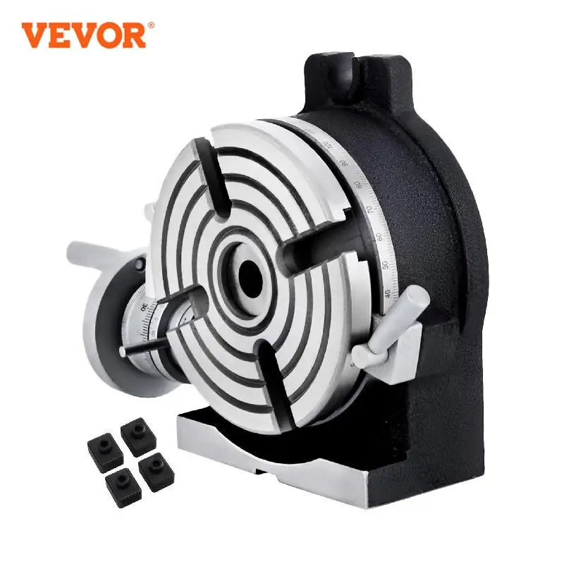 VEVOR Vertical & Horizontal Rotary Table 100MM 150MM 200MM HV4 HV6 HV8 ...
