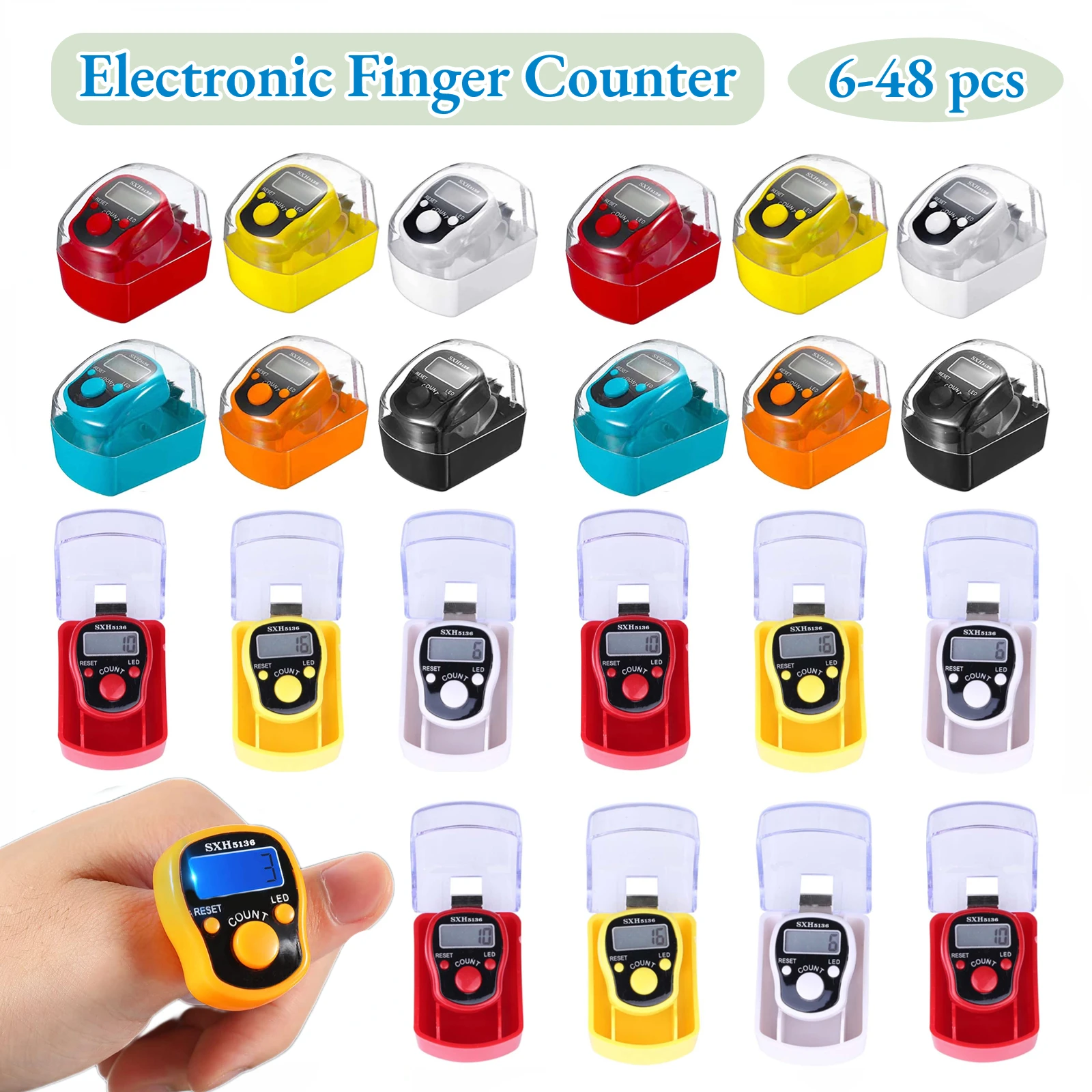 12-48pcs-Finger-Clicker-Counter-Tasbih-Handheld-Tally-Counter-Stitch ...