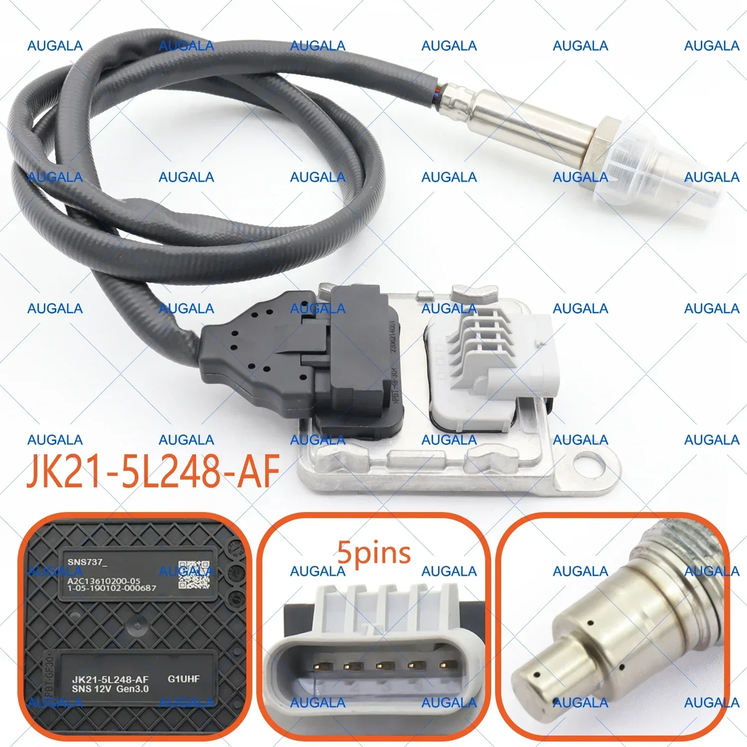 AUGALA-Nitrogen-Oxide-Sensor-NOx-Sensor-JK21-5L248-AF-For-Ford-Transit ...