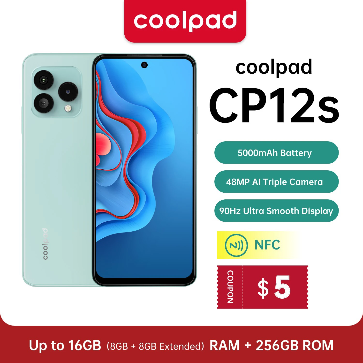 Coolpad-Celular-com-HD-Display-16GB-RAM-128GB-256GB-NFC-5000mAh-Android ...