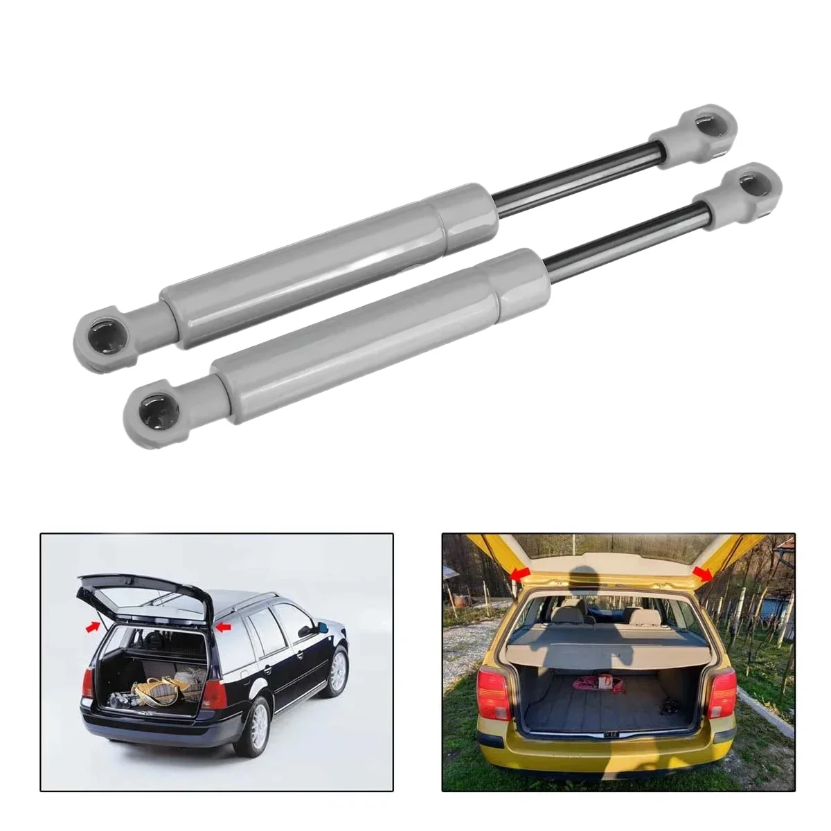 Grey Support Rod 195mm 8mm Car Gas Strut Bars Gas Spring Hood 250N 380N ...
