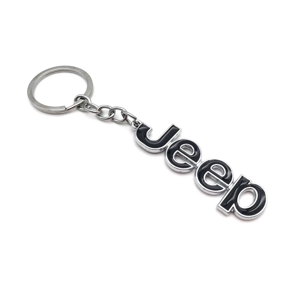 3D Alloy Car Styling Keychain Key Chain Rings For Jeep Renegade Compass ...