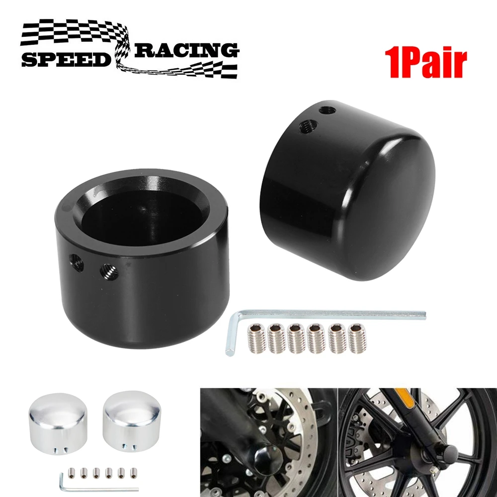 Motorcycle Front Axle Nut Cover Caps For Harley Sportster 883 1200 Dyna ...