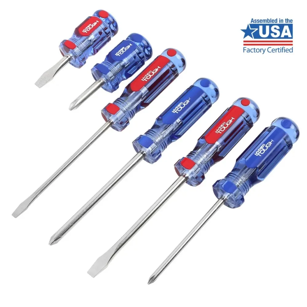 6-Piece-Phillip-and-Slotted-Screwdriver-Set-with-Acetate-Handle-for ...