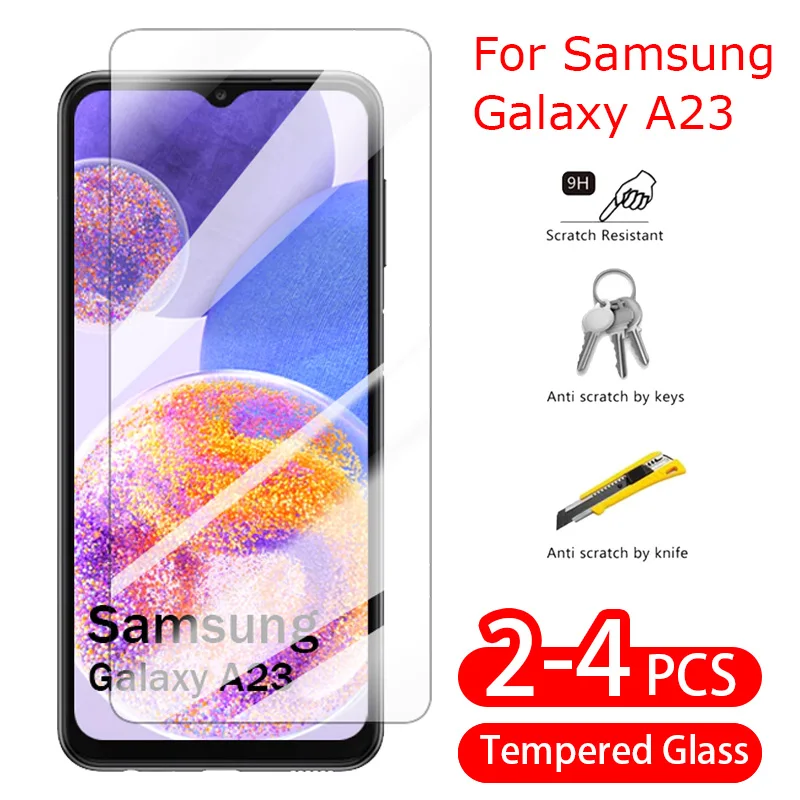 For Samsung Galaxy A23 Screen Protector Tempered Glass Full Cover ...