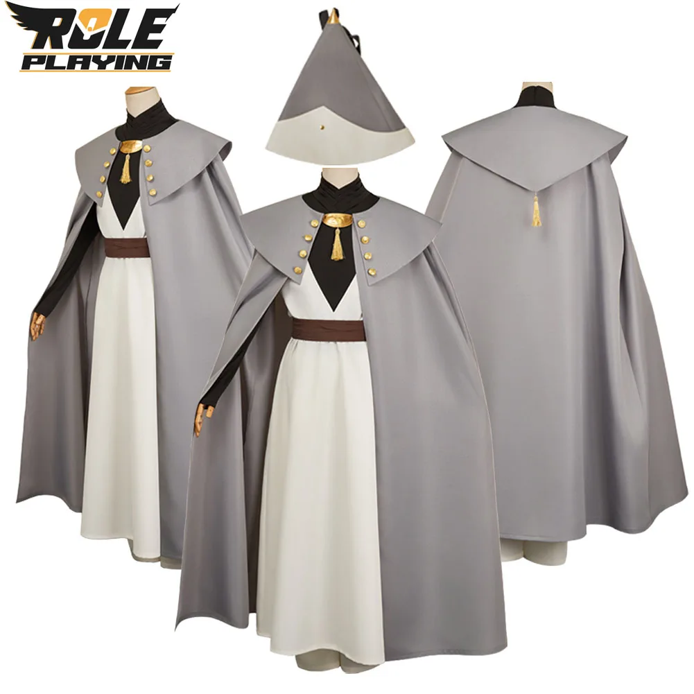 Qifrey Cosplay Costume Men Fantasy Cloak Hat Clothing Anime Magic ...