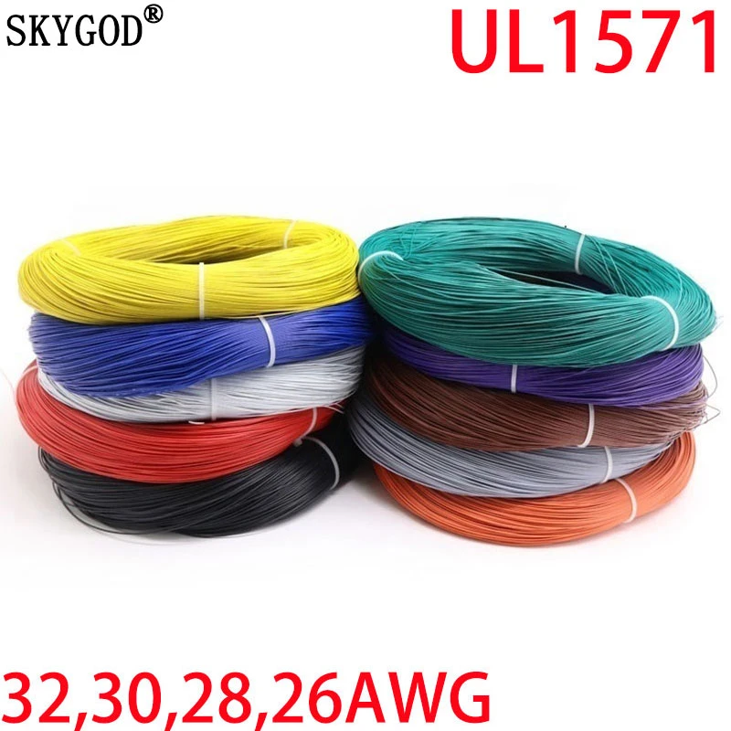 10/50/100m Ul1571 32 30 28 26 Awg Pvc Electronic Wire Flexible Cable Insulated Tin-plated Copper ...