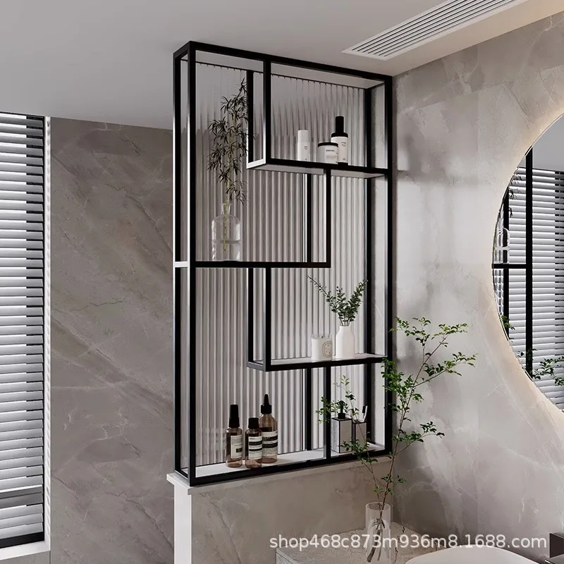 Glass Half Wall Room Divider