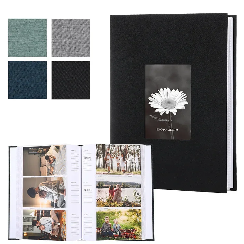Leinen Fotoalbum 6 Zoll: Interleaf-Design für 200-300 Kinderfotos ...