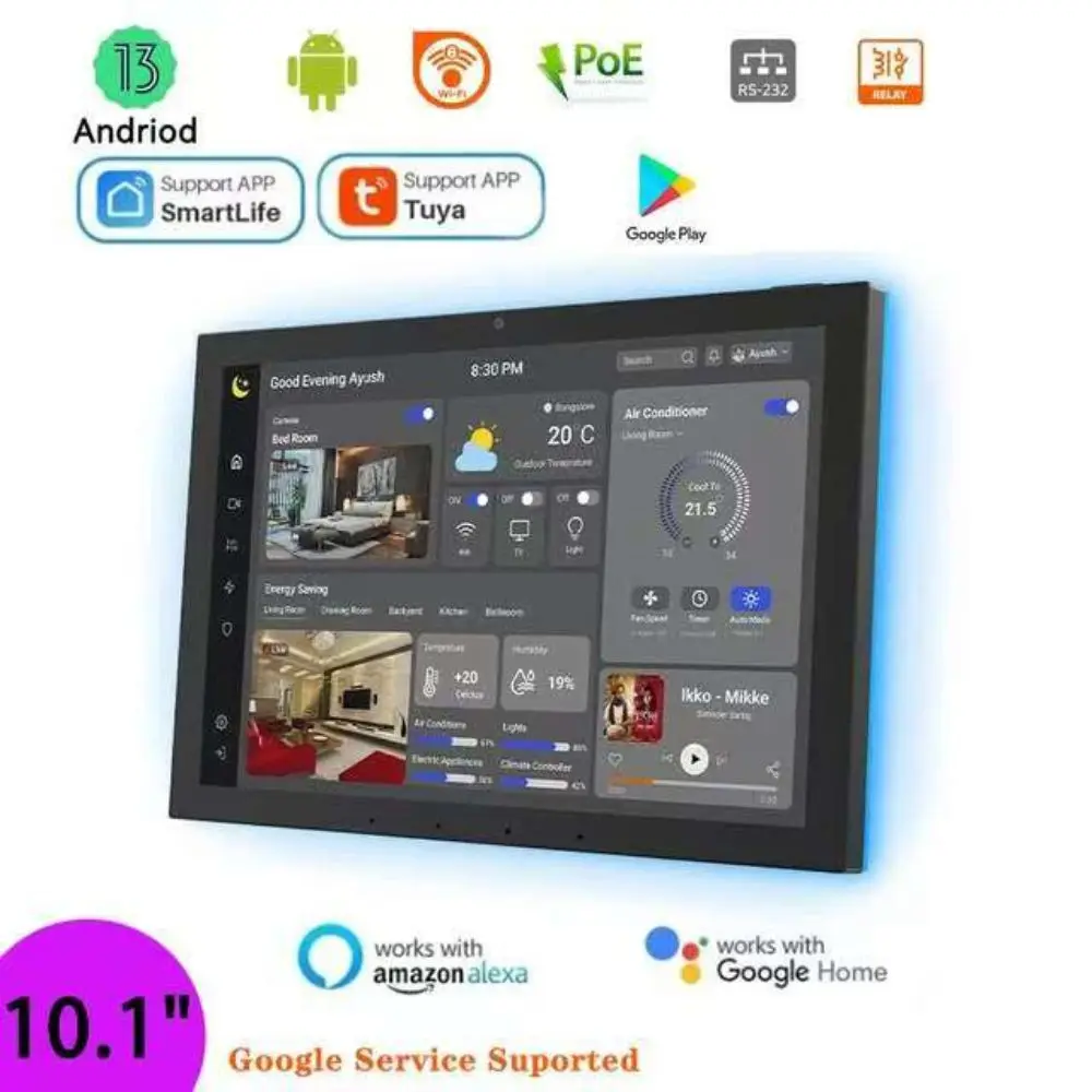 10-Inch-Smart-Home-Touchscreen-Bedieningspaneel-Android-Poe-Op-Muur ...