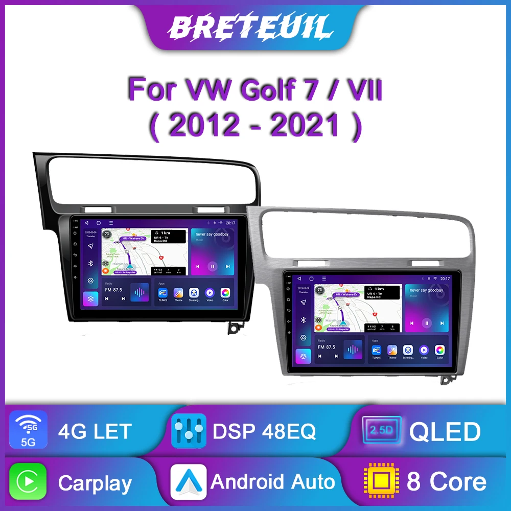 For Volkswagen VW Golf 7 MK7 VII 2014 2021 Android Car Radio Carplay ...