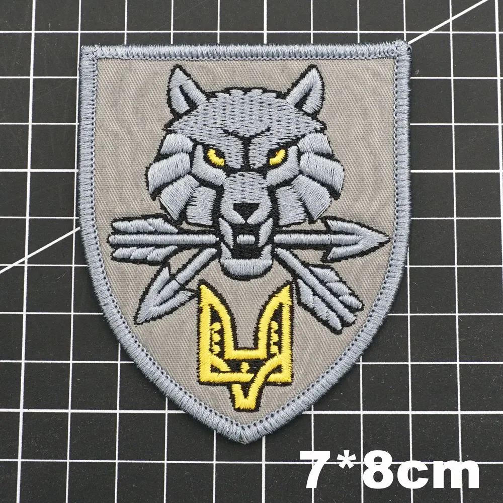 Ukraine-Embroidery-Patches-Hook-Loop-on-Clothes-Wolf-Tactics-Morale ...