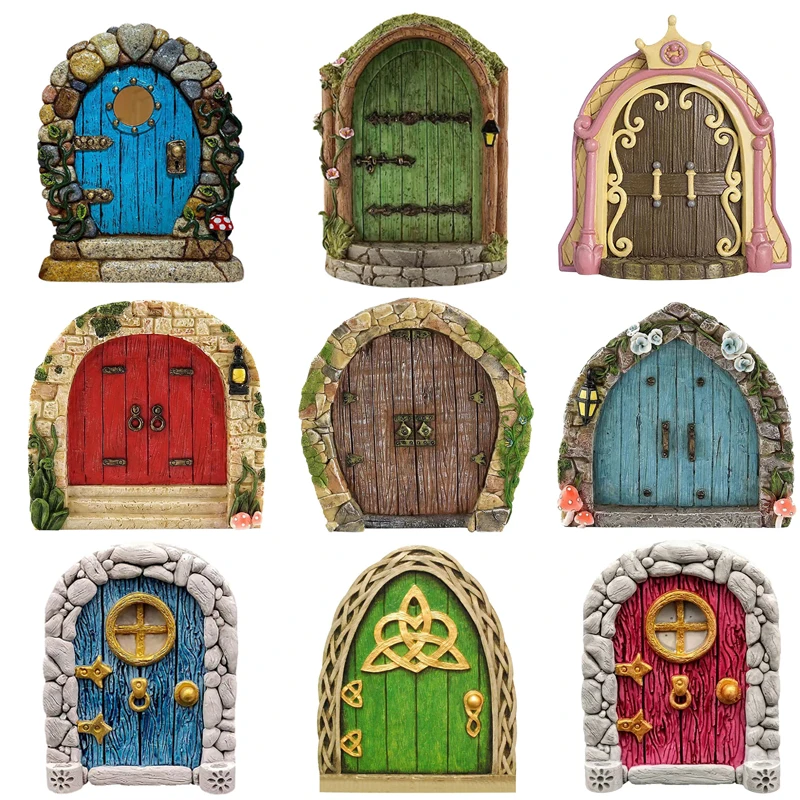 1Pc-Wood-Miniature-Dollhouse-Fairy-Door-Home-Mini-Arch-Window-Door ...